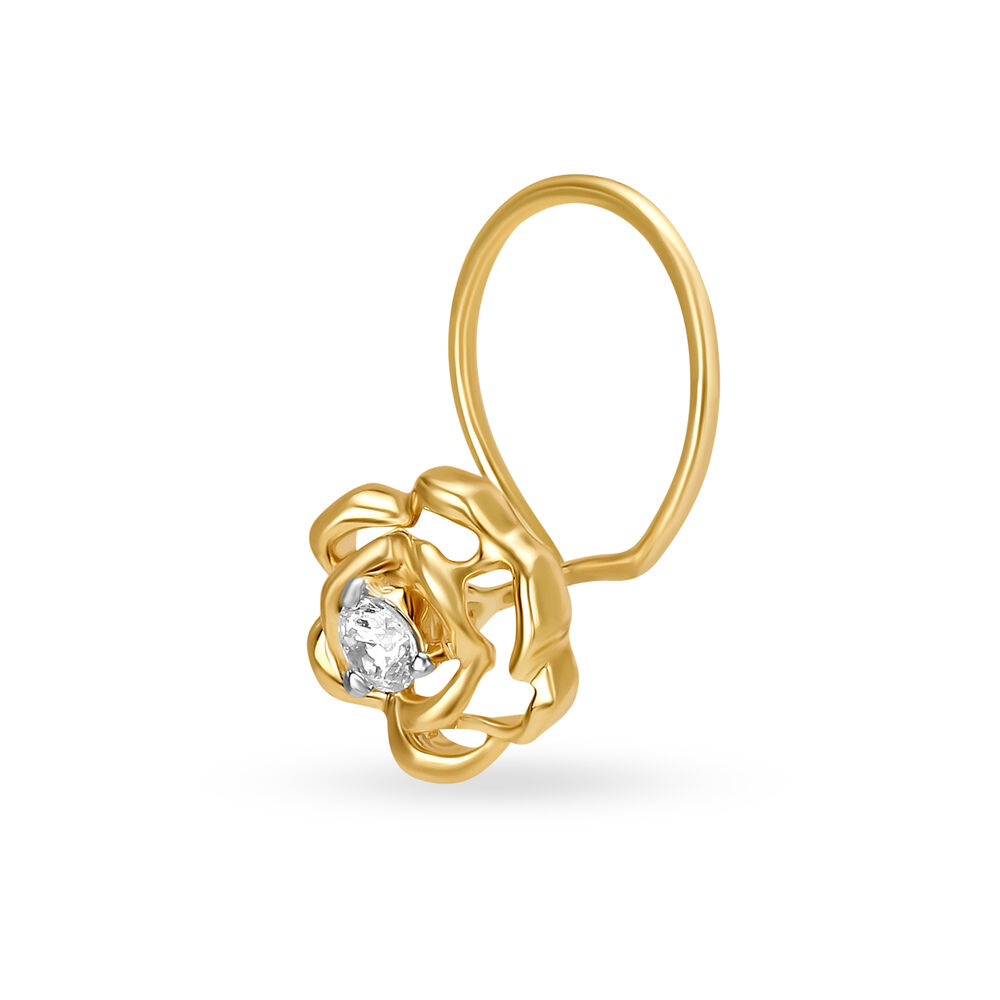 Mia by Tanishq 18KT Yellow Gold Diamond Nose Pin