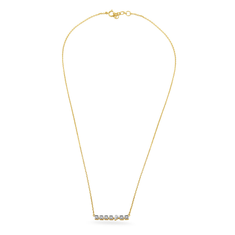 Buy 18KT Yellow Gold Morse Code Necklace at Best Price | Tanishq UAE