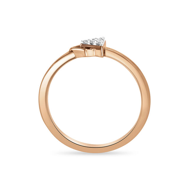 18 KT Rose Gold Triangular Shaped Ring