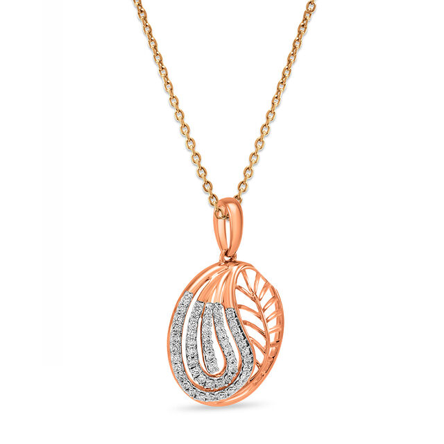 18 KT Rose Gold Luxurious Pendant