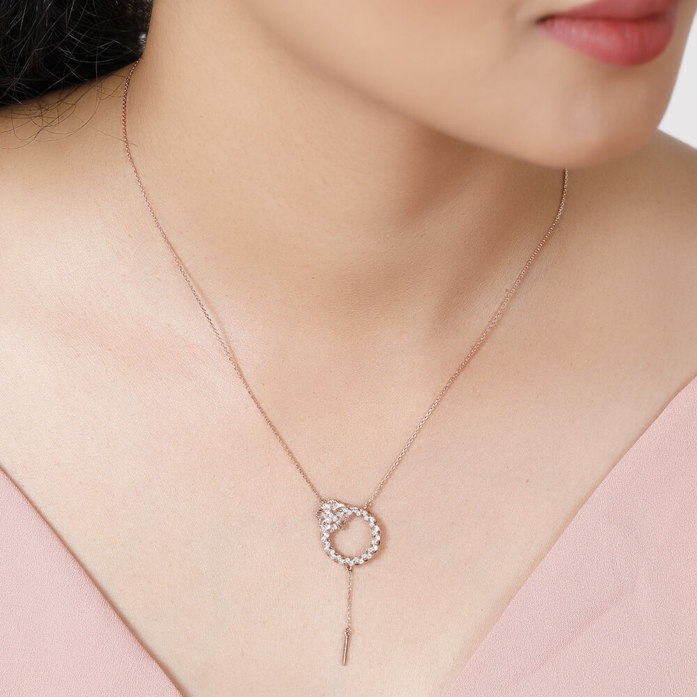 Rose gold chain tanishq store