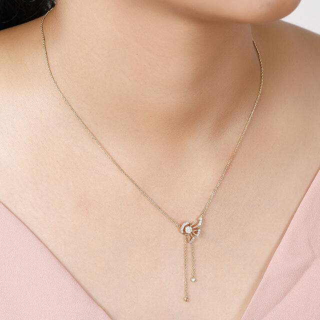 18KT Yellow Gold The Art of Precision Diamond Necklace