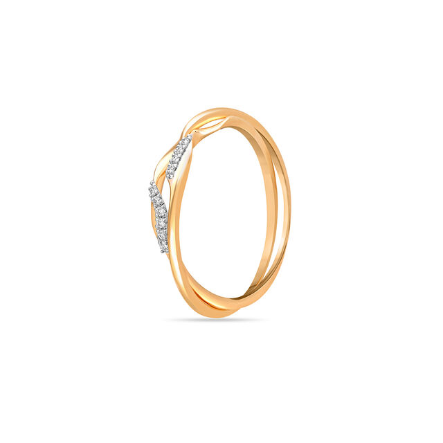 18KT Yellow Gold Playful Puzzle Diamond Puzzle Ring