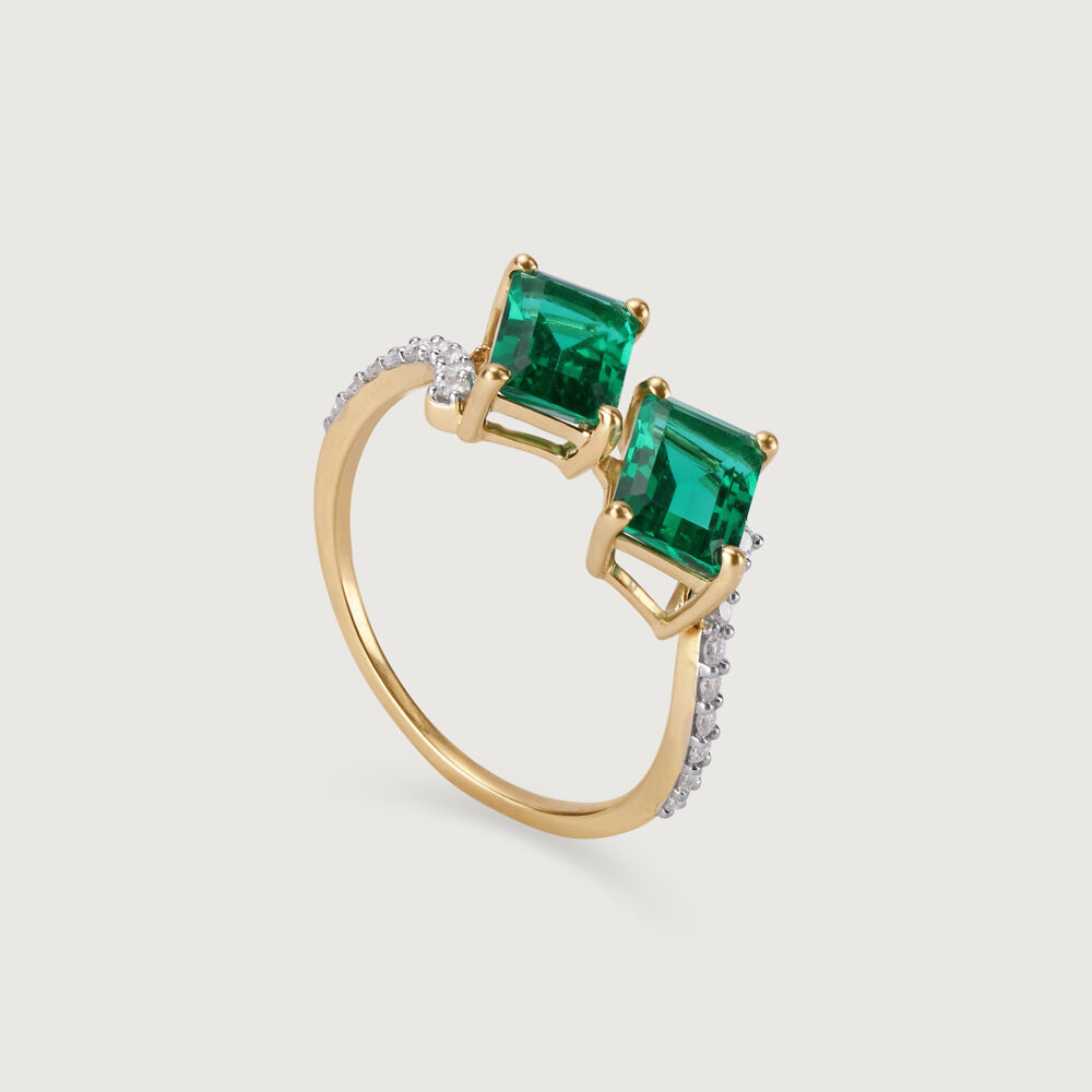 Buy Radiant Envy 18KT Emerald Diamond Ring at Best Price Tanishq US