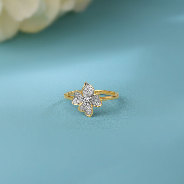 Sunshine Petal 18KT Gold & Diamond Ring