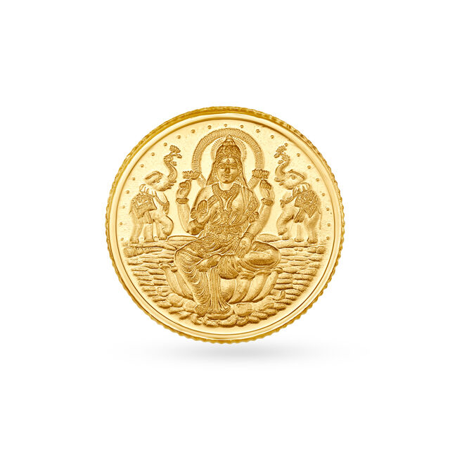 Buy 10 gram 24 Karat Gold Coin with Lakshmi Motif at Best Price ...