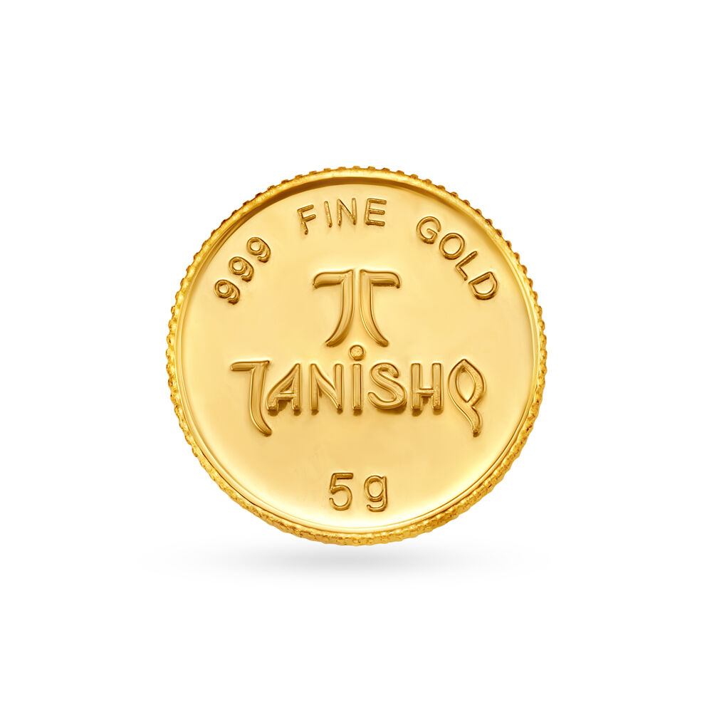 Buy 5 gram 24 Karat Gold Coin with Lakshmi Motif at Best Price ...