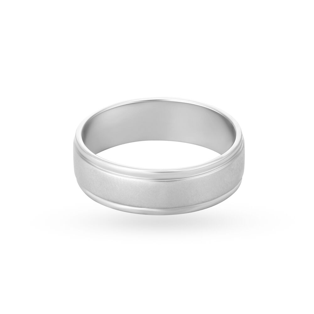 Buy Sleek Minimalistic Platinum Ring for Men at Best Price | Tanishq UAE