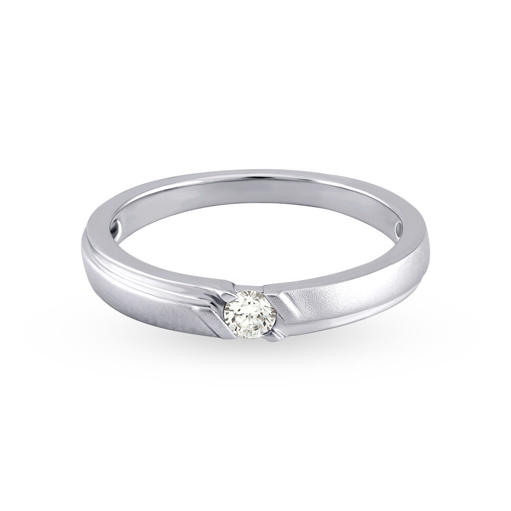 Buy Sleek 950 Pure Platinum And Diamond Finger Ring at Best Price ...