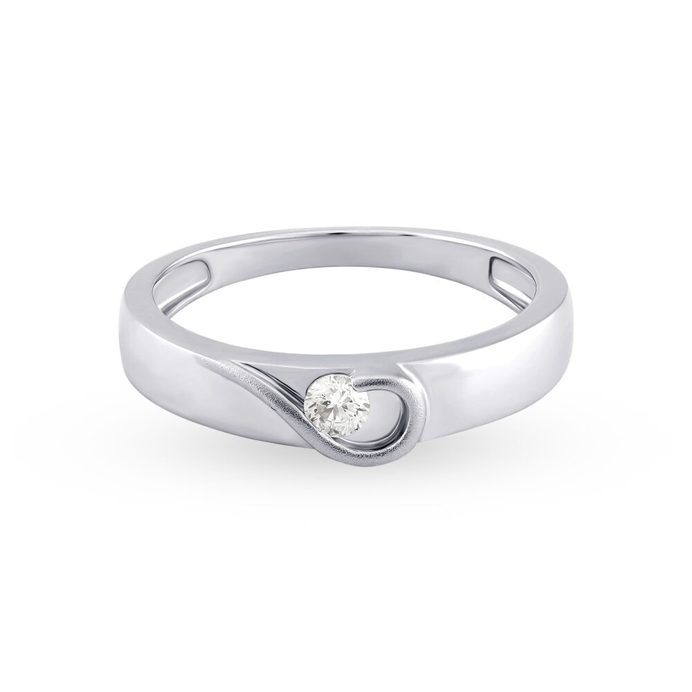 Buy Streamlined 950 Pure Platinum And Diamond Finger Band at Best Price ...