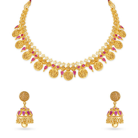 ruby necklace tanishq