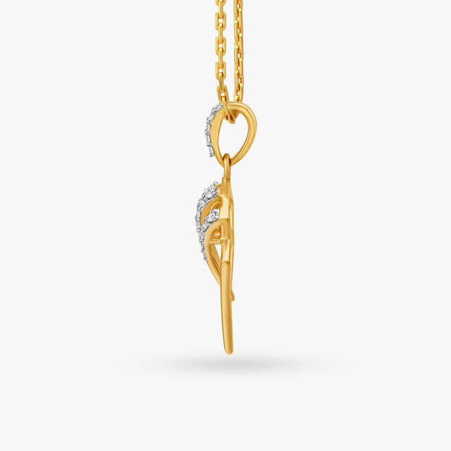 Classy Abstract Diamond Pendant