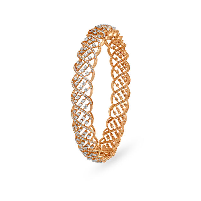 Alluring Diamond Mesh Bangle