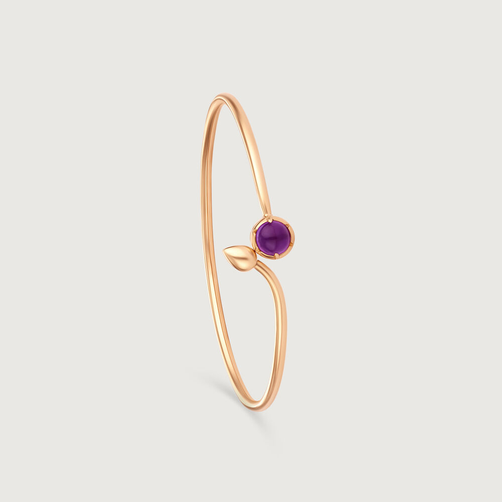 Buy Ethereal Firefly Gold & Amethyst Bangle at Best Price | Tanishq US