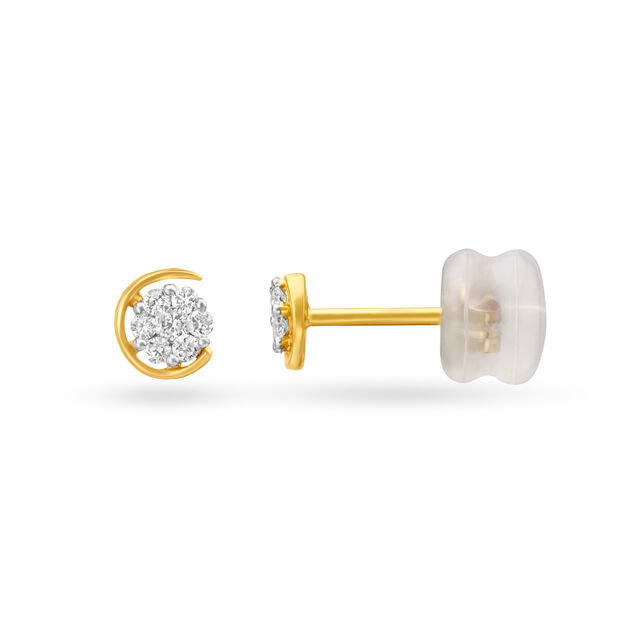 Pretty Seven Stone Diamond Stud Earrings