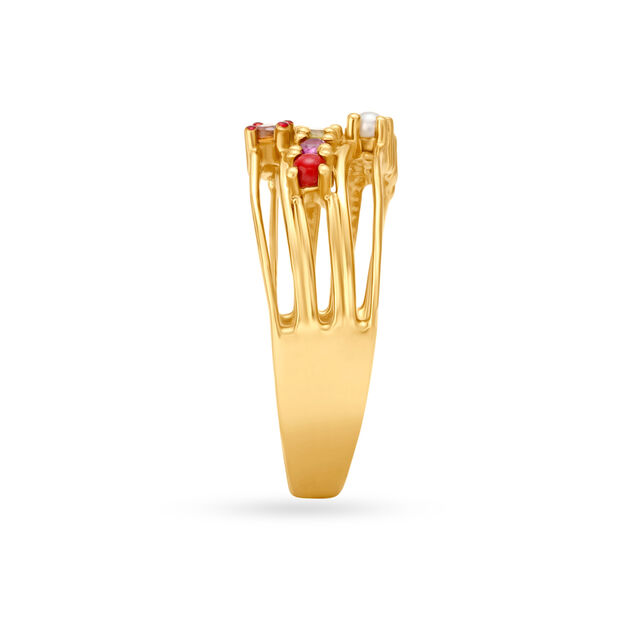 Stunning Navaratnam Diamond Finger Ring
