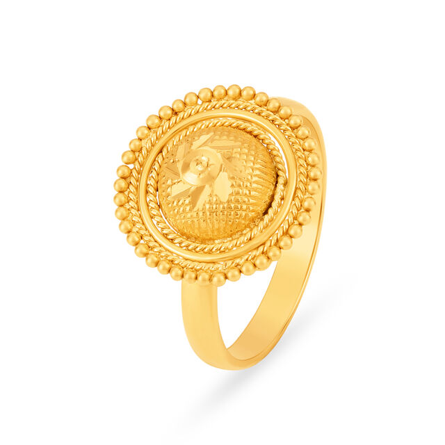 Radiant Sun Gold Finger Ring