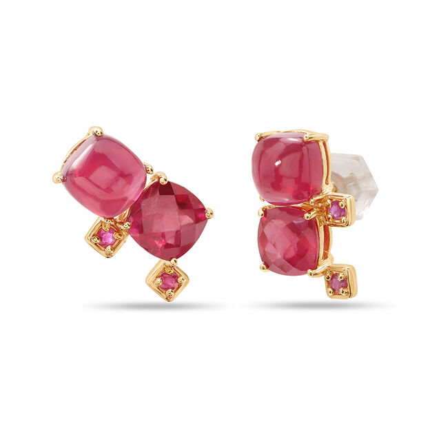 Razzle Dazzle 14KT Ruby Stud Earrings