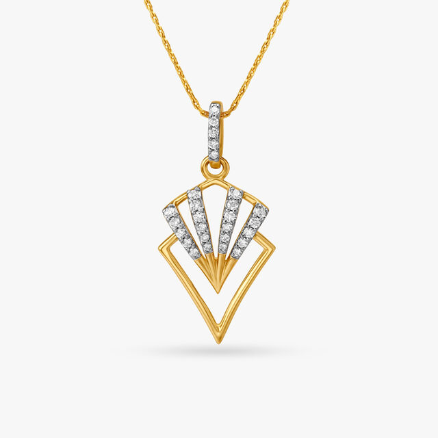Classy Abstract Diamond Pendant