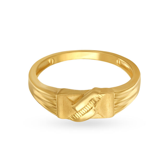 Graceful Abstract Gold Ring