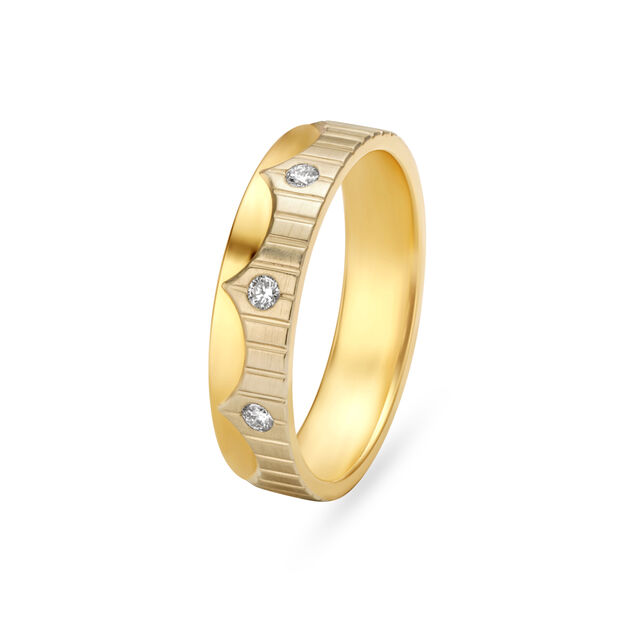 Gold and Diamond Finger Band