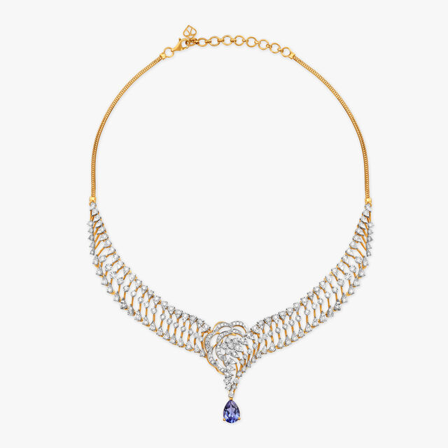 Azure Drop Diamond Necklace Set