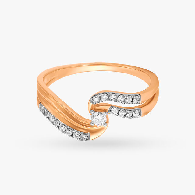 Classic Wavy Diamond Ring