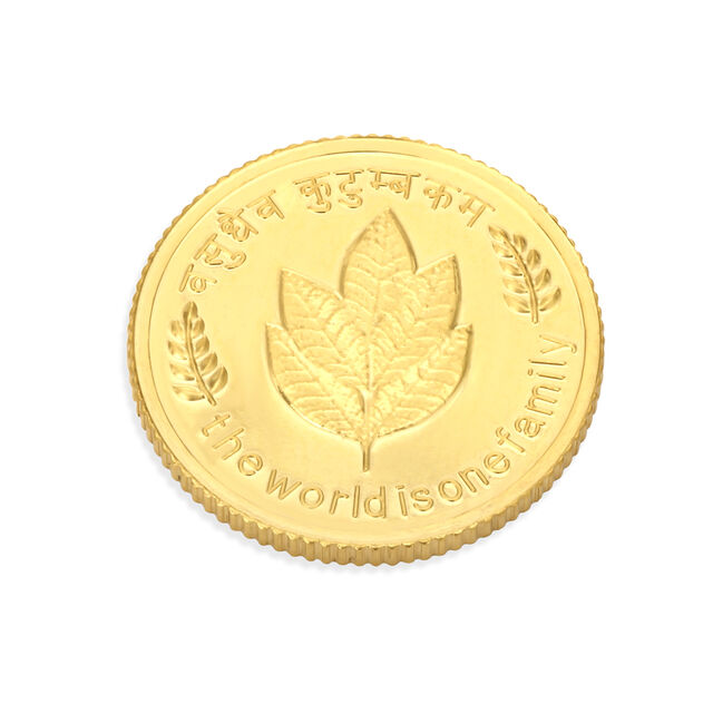10 GM 24 Karat Mango Leaf Gold Coin