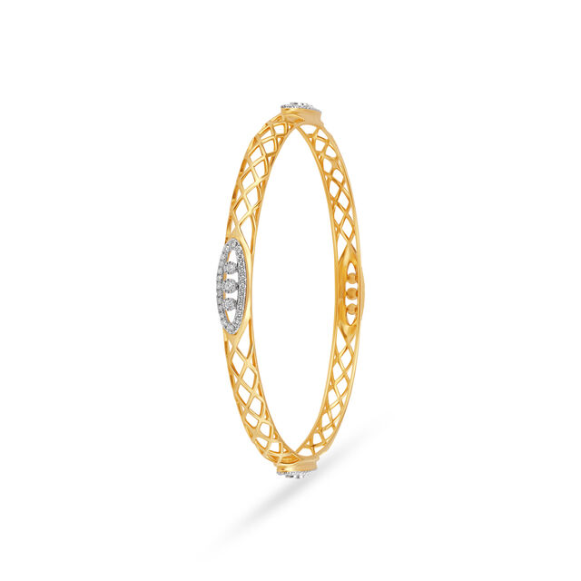 Fancy Diamond Round Bangle