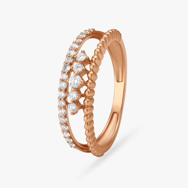 Sparkling Linear Diamond Ring