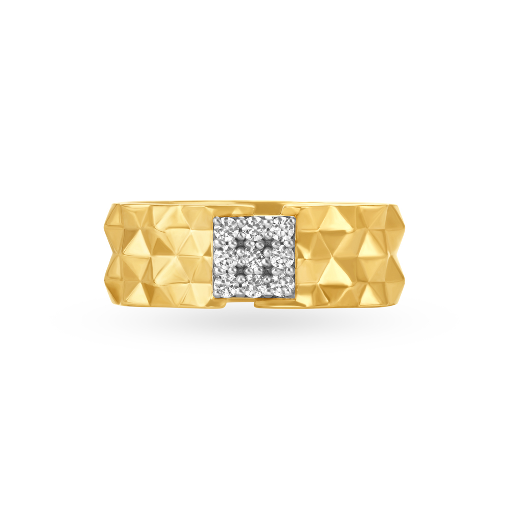 Bold Men's Gold Finger Ring