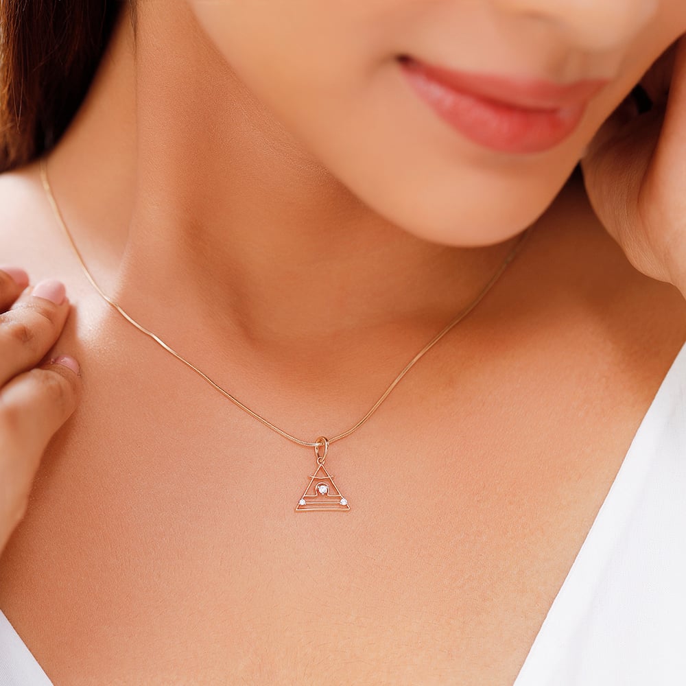 14kt Yellow Gold Libra Pendant