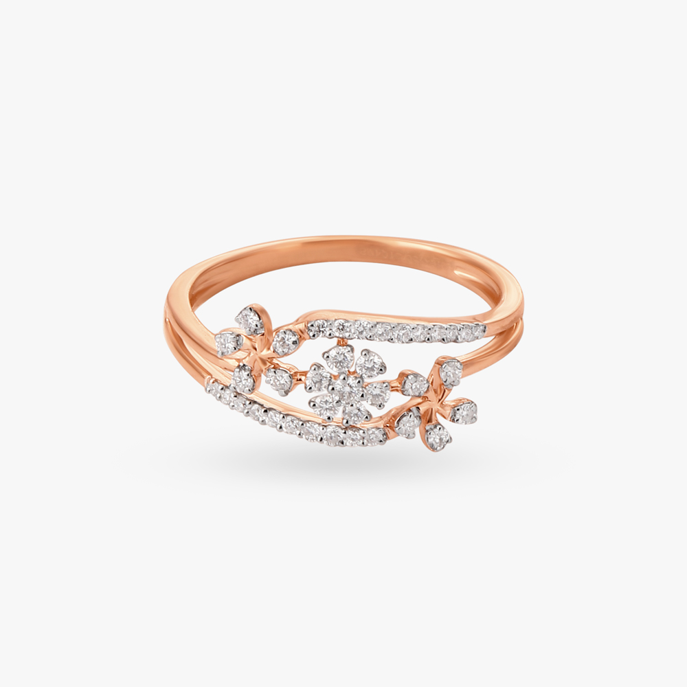 Dazzling Floral Diamond Ring