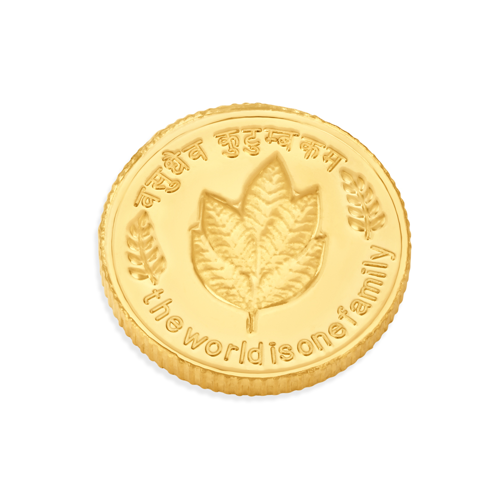 5 GM 24 Karat Mango Leaf Gold Coin