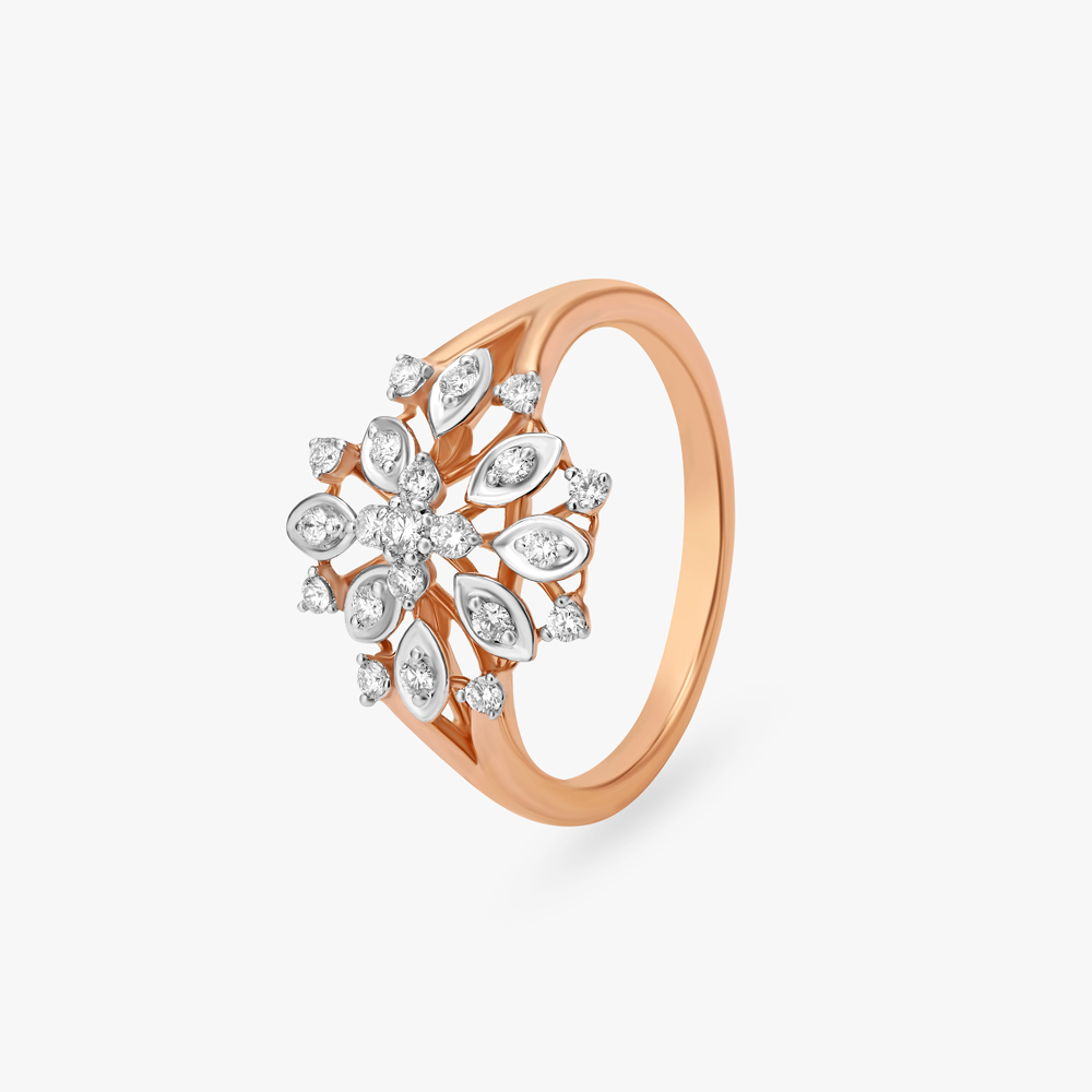 Enticing Floral Diamond Ring