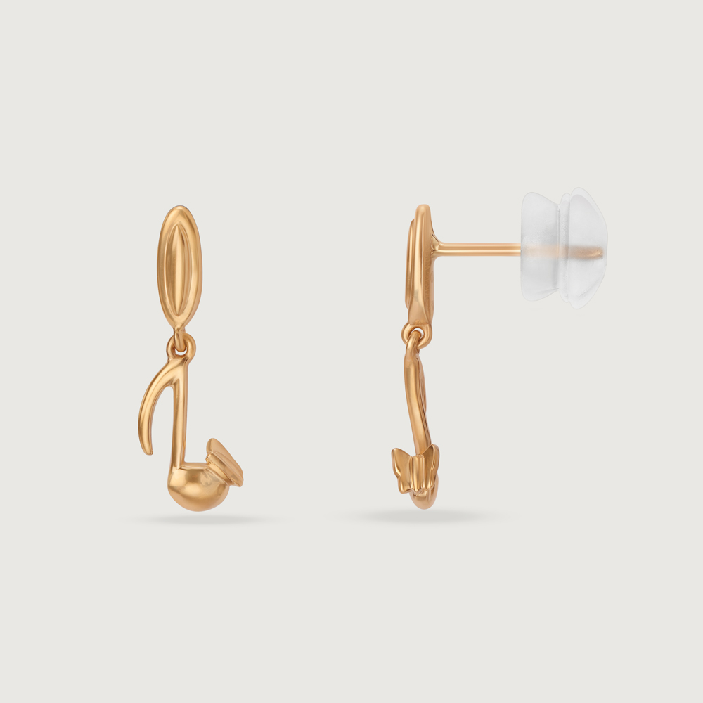 Sonic Symphony 14KT Gold Drop Earrings