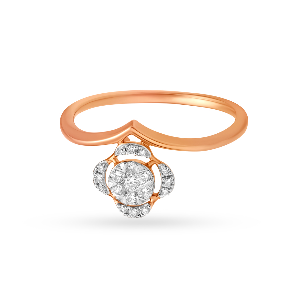 Hypnotising Floral Diamond Finger Ring