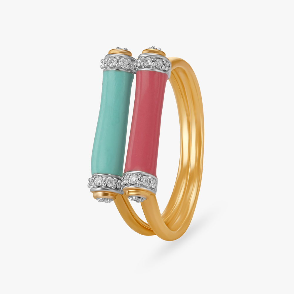 Quirky Stackable Diamond Rings