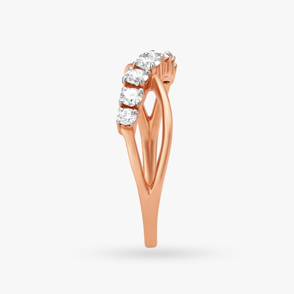 Brilliant Crossover Diamond Ring