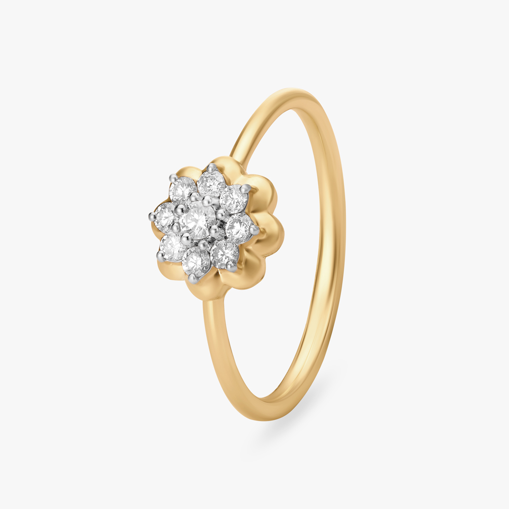 Bedazzling Blooms Diamond Finger Ring