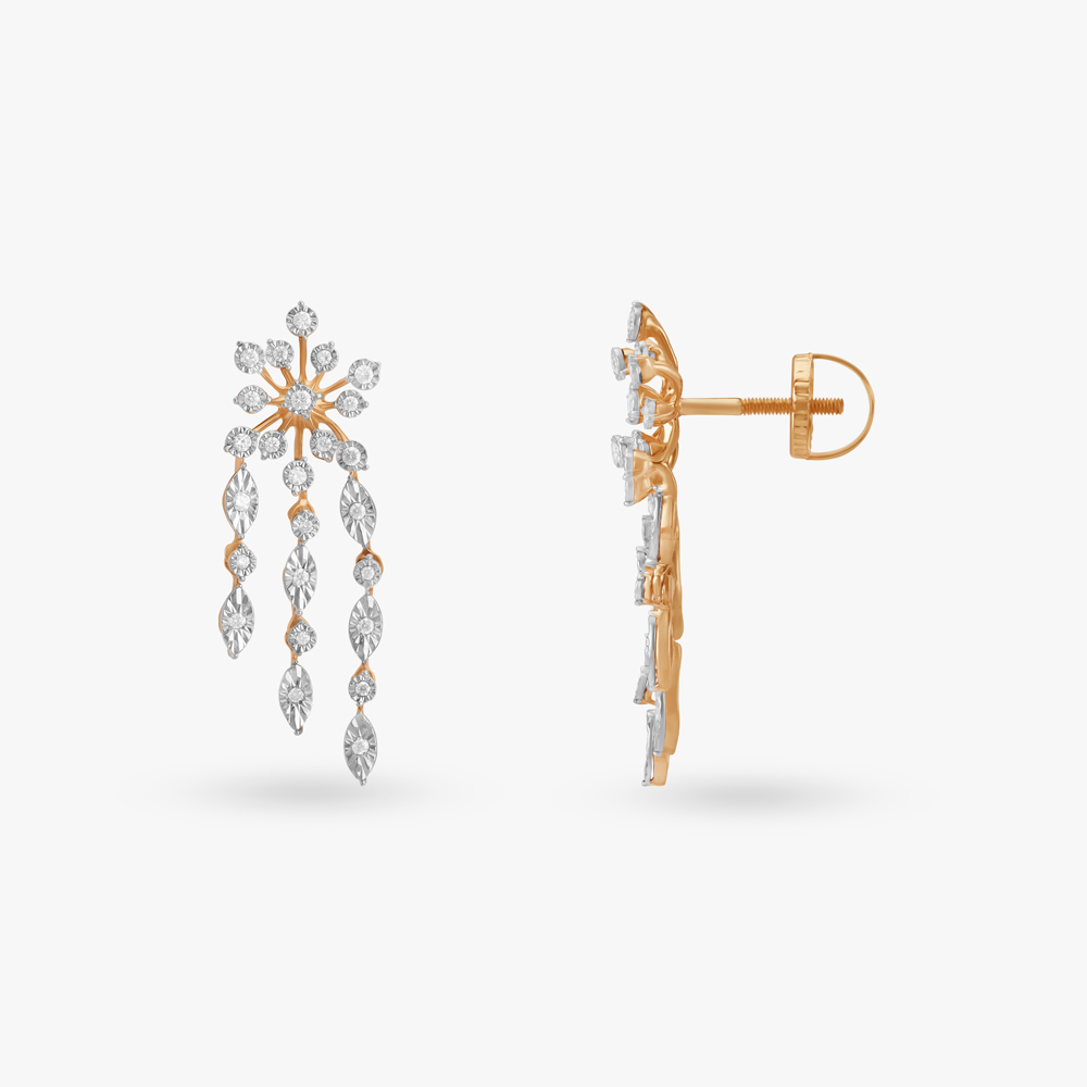 Cascade Diamond Drop Earrings