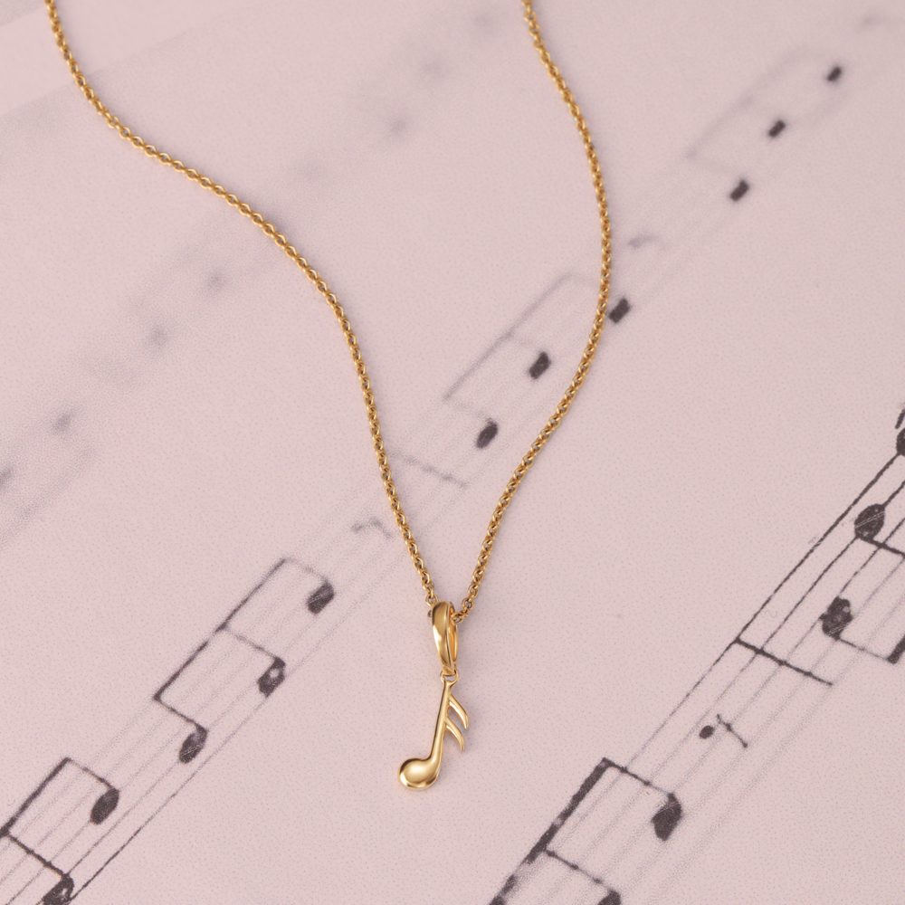 Quaver Touch 14KT Gold Pendant