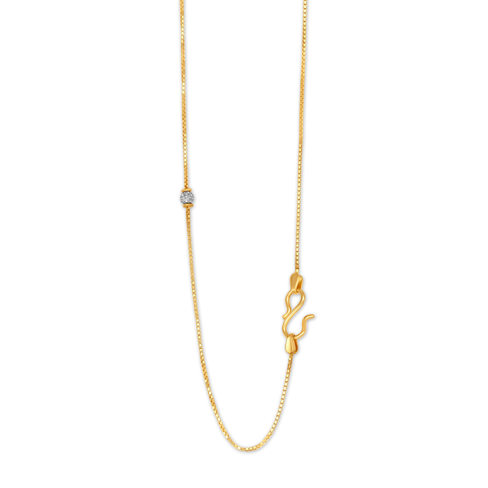 Modern Dual Row Bead Gold Chain
