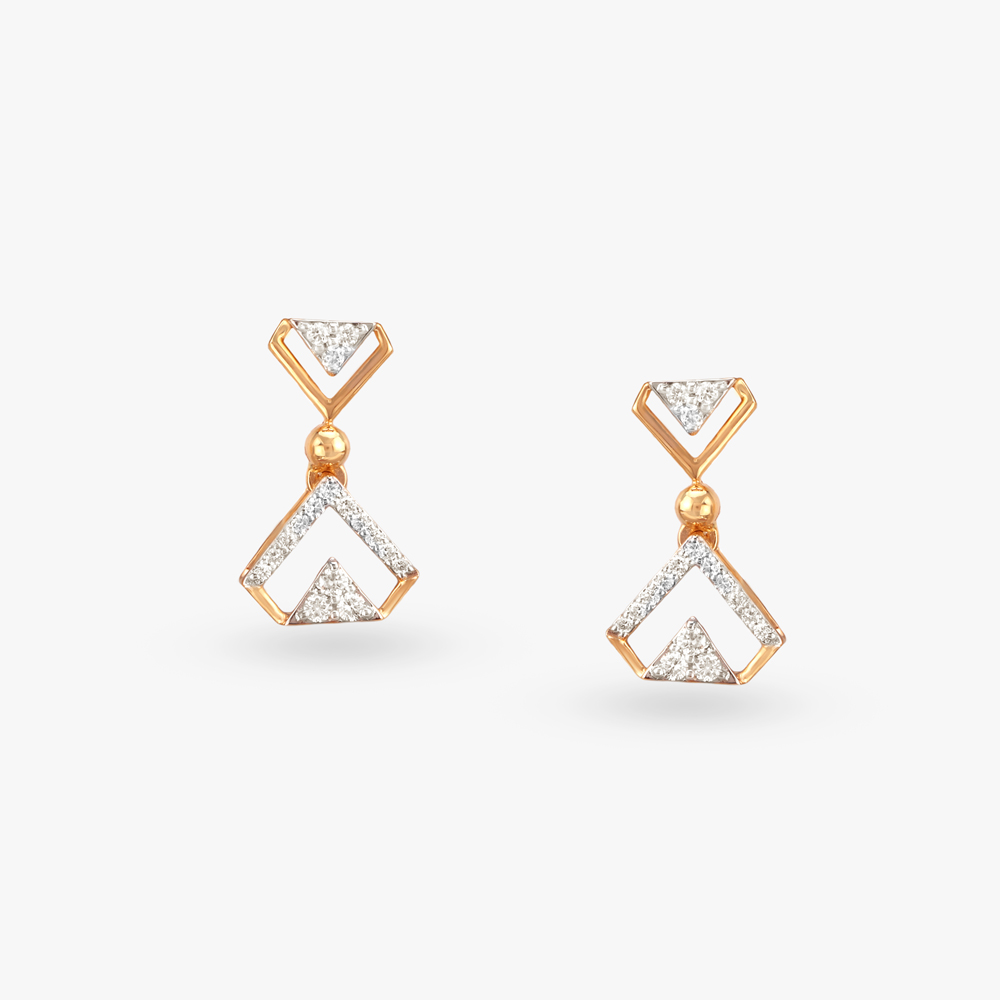 Radiant Triangles Diamond Necklace Set