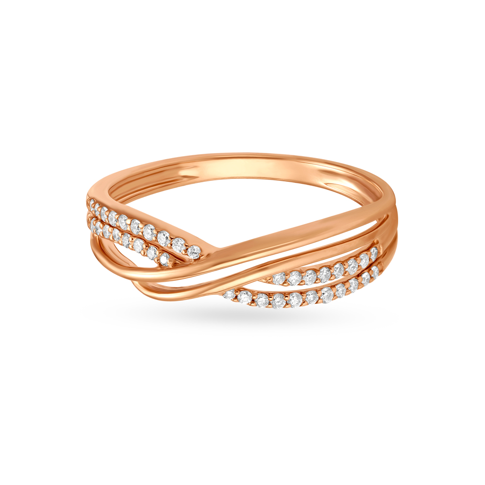 Subtle Crossover Finger Ring