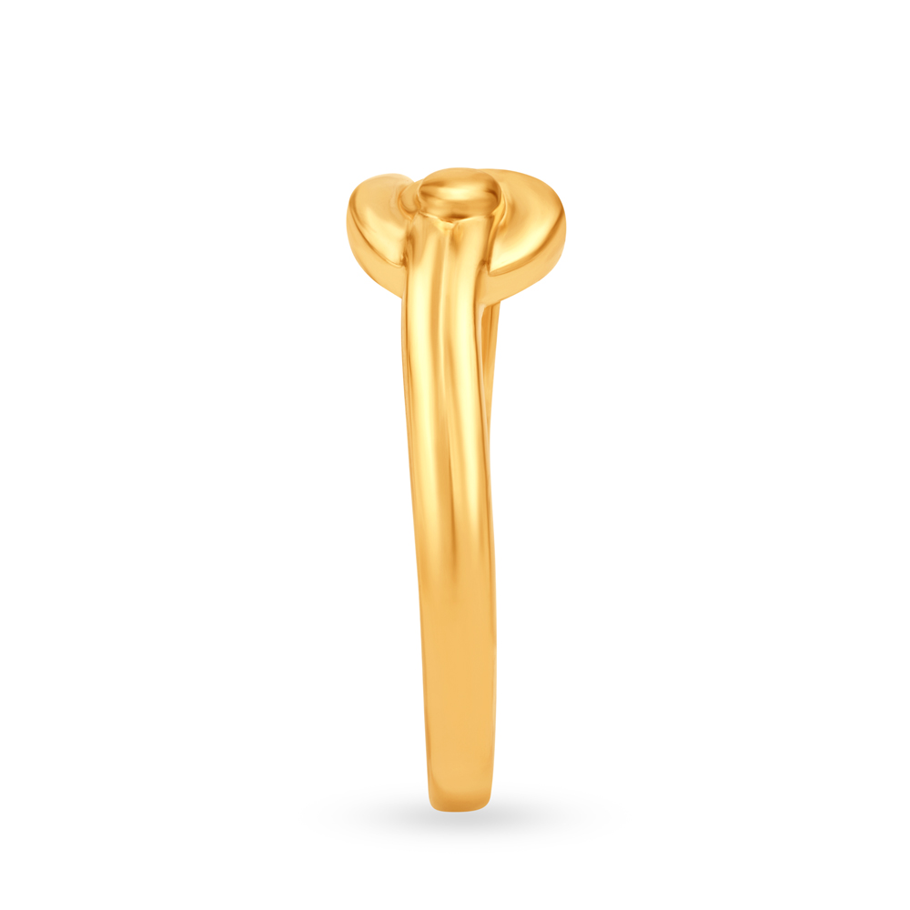 Minimalistic 22 Karat Yellow Gold Bond Finger Ring