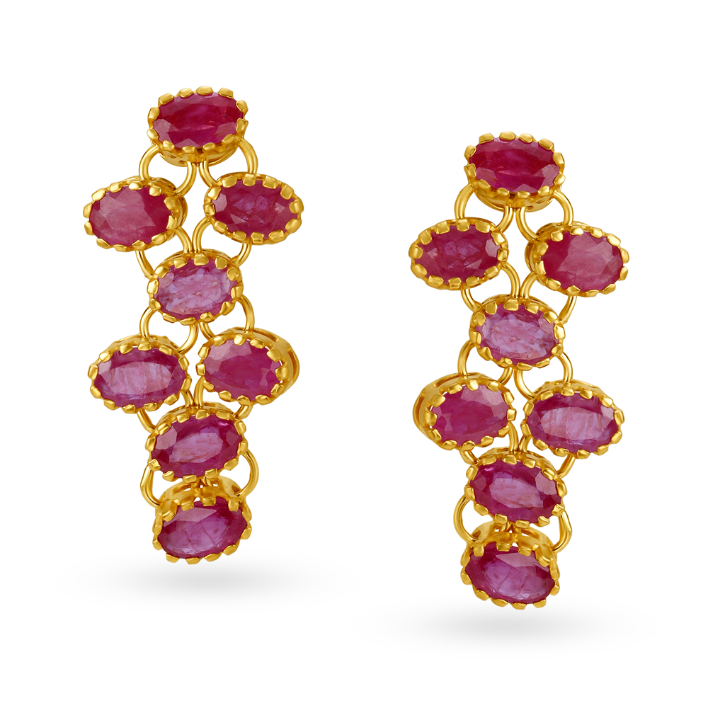 Admirable Ruby Drop Earrings