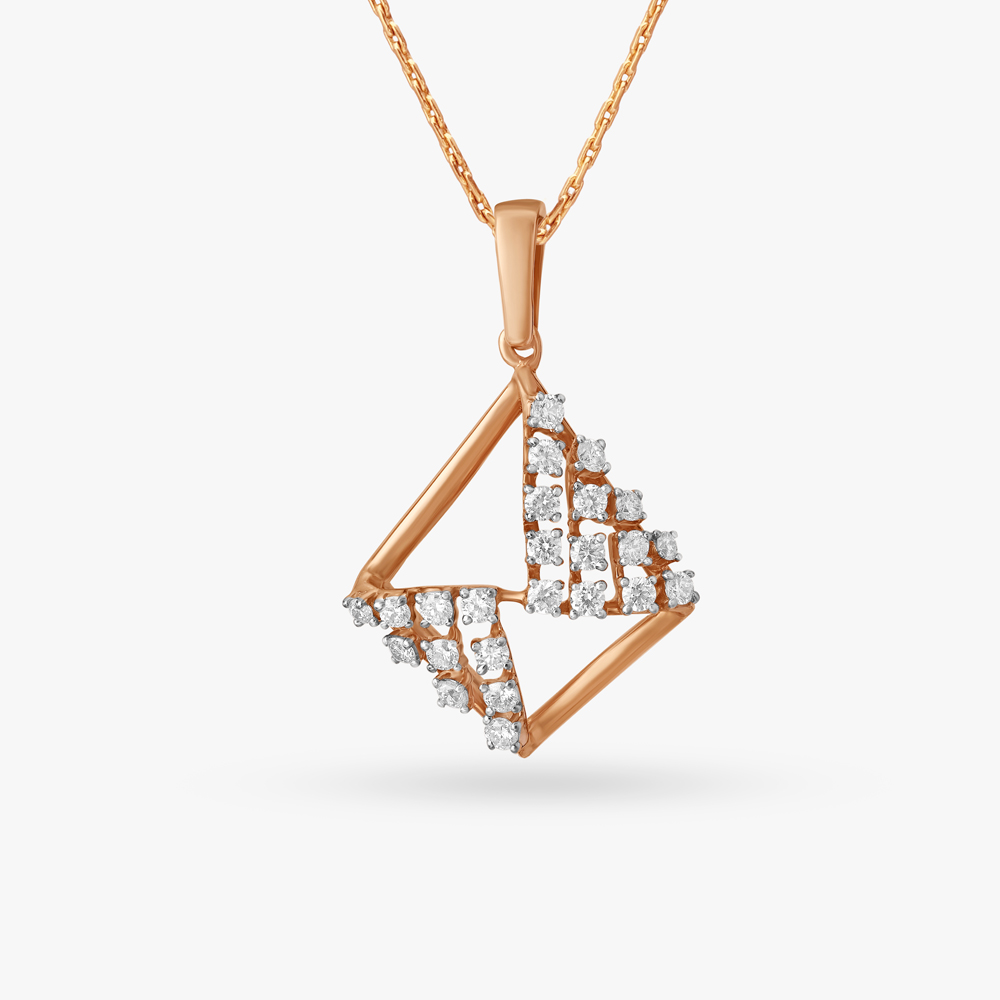 Bright and Radiant Diamond Pendant and Earrings Set