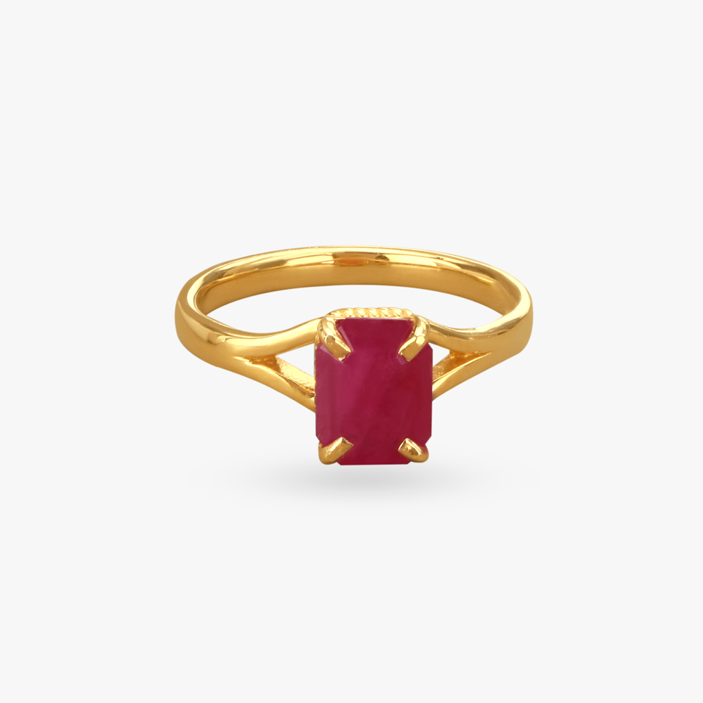 Royal Ruby Gold Finger Ring