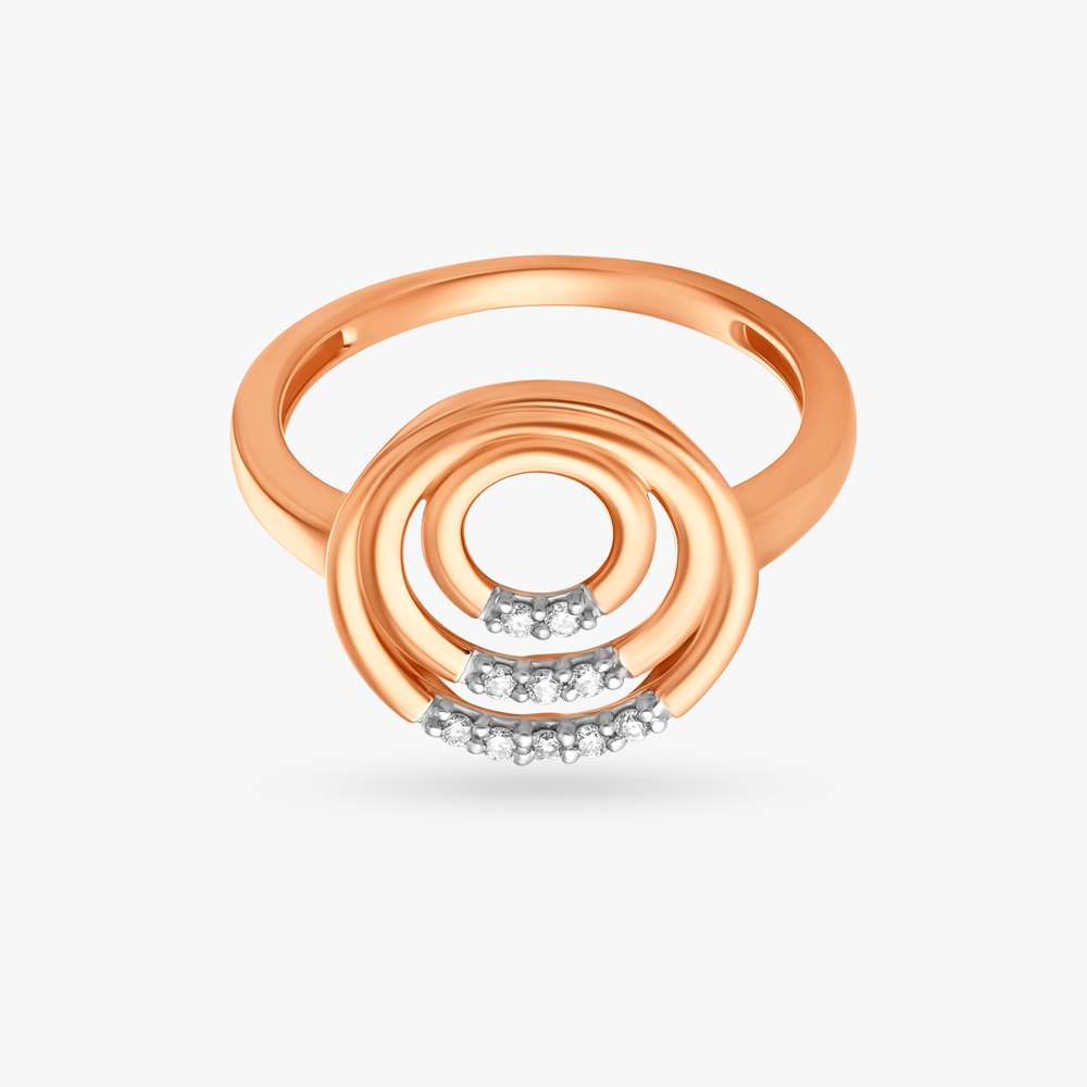 Concentric Circles Diamond Ring